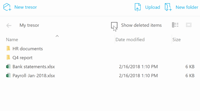 Restoring deleted files and folders – Tresorit Knowledge Base Restoring deleted files and folders – Tresorit Knowledge Base
